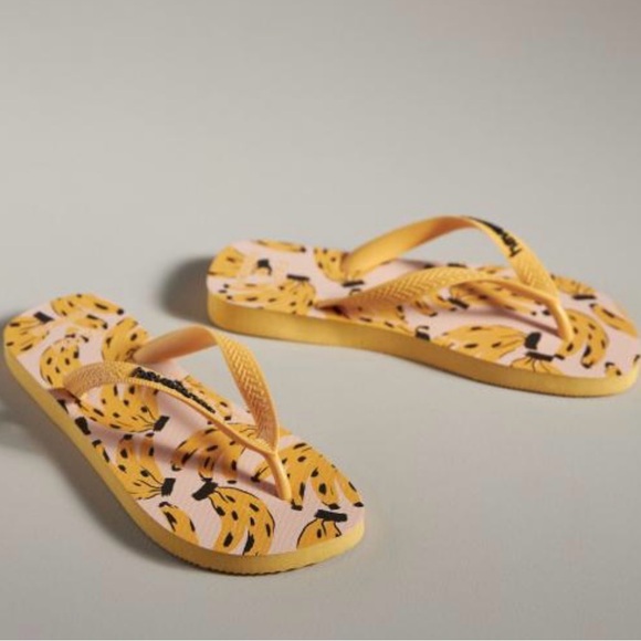 Havaianas | Shoes | Nwt Havaianas X Farm Rio Thong Sandals Yellowbanana ...